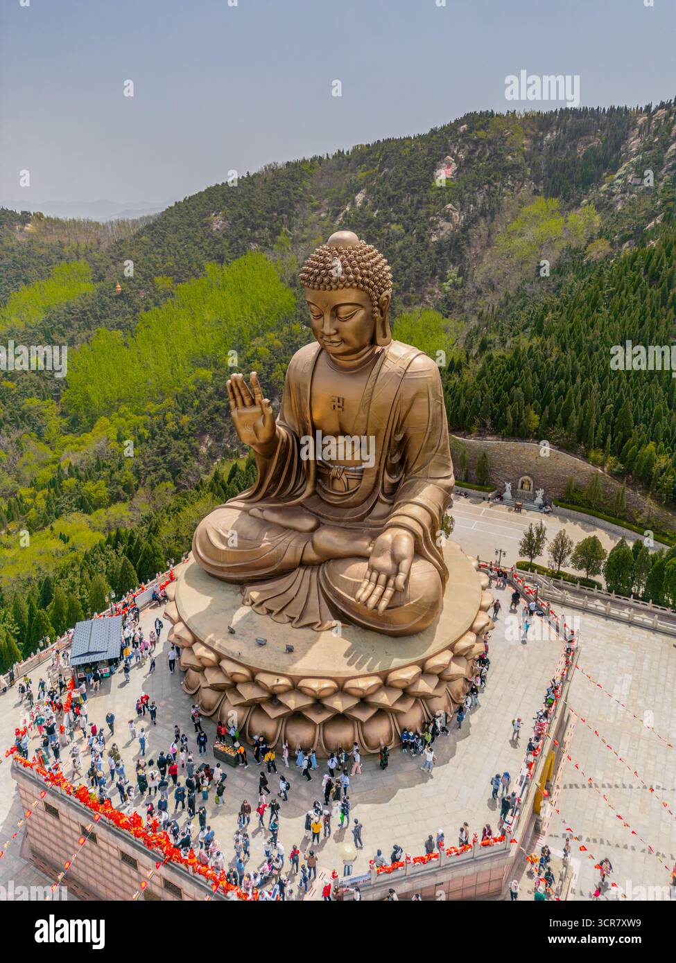 The largest sitting Buddha statue in the world on a lotus flower at ...