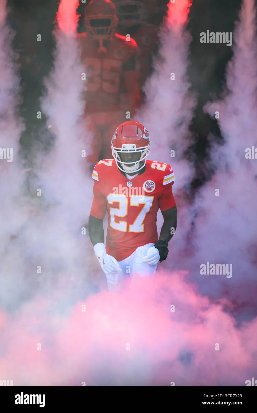 Kansas City Chiefs defensive back Chamarri Conner comes onto the field ...