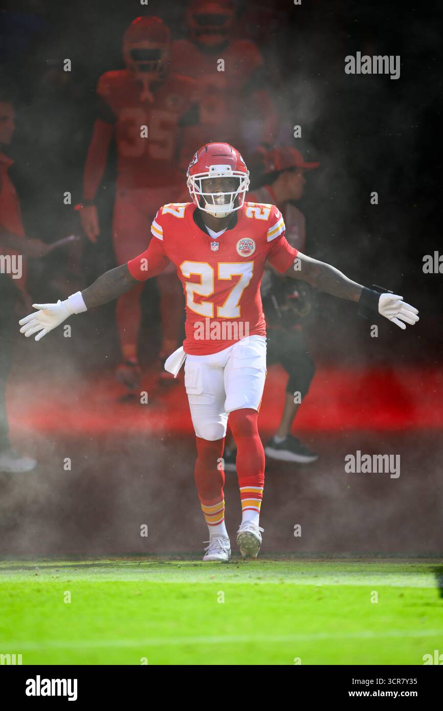 Kansas City Chiefs defensive back Chamarri Conner comes onto the field ...