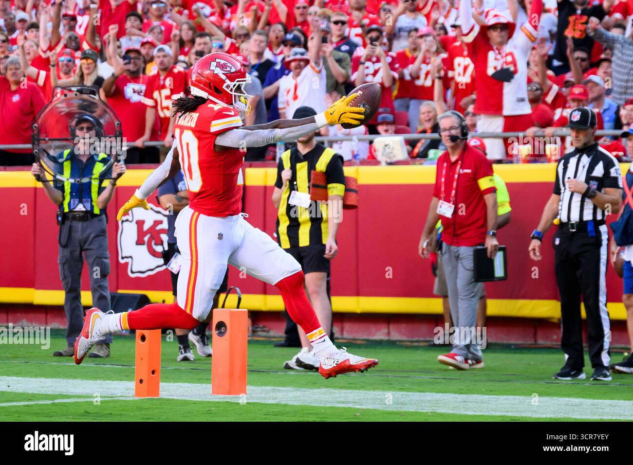 Kansas City Chiefs running back Isiah Pacheco crosses the goal line for ...