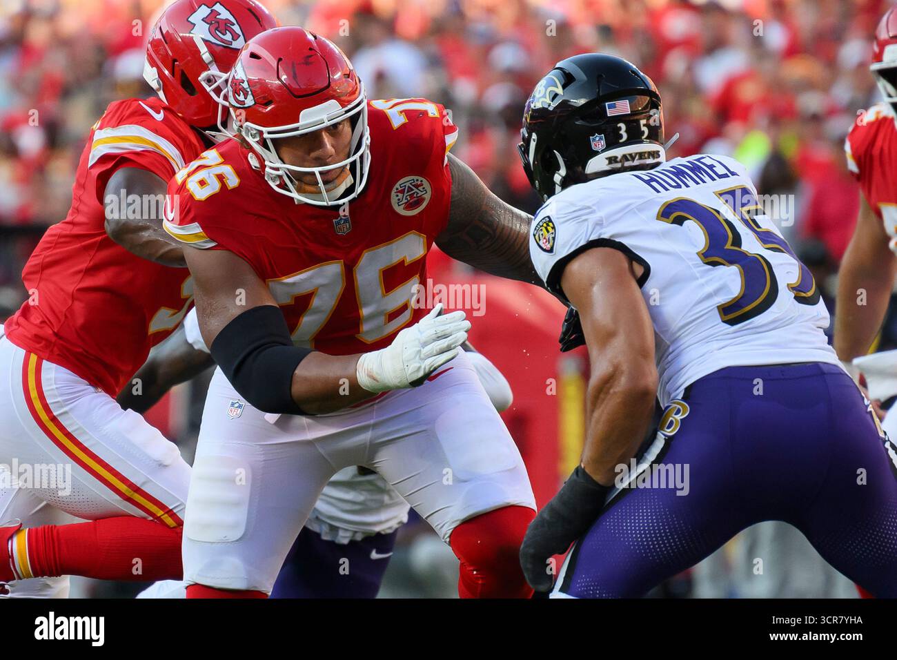 Kansas City Chiefs offensive tackle Kingsley Suamataia (76) blocks ...