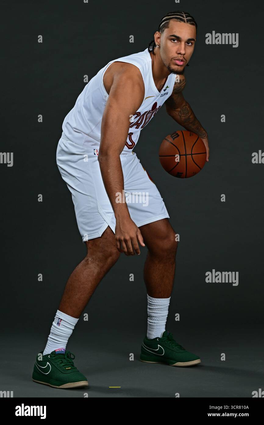 Cleveland Cavaliers forward Jaylon Tyson poses for a photo during the ...