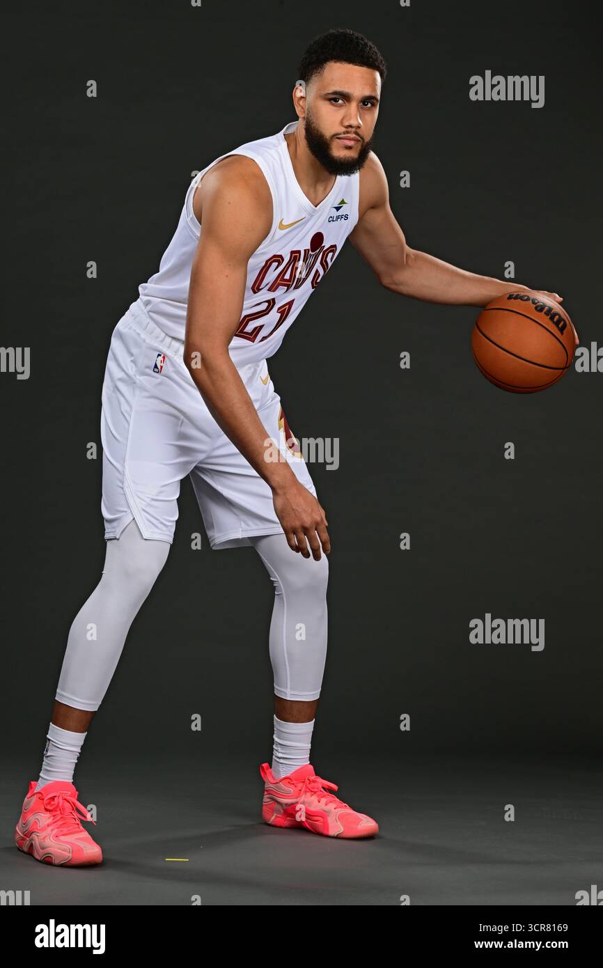Cleveland Cavaliers forward Tristan Enaruna poses for a photo during ...