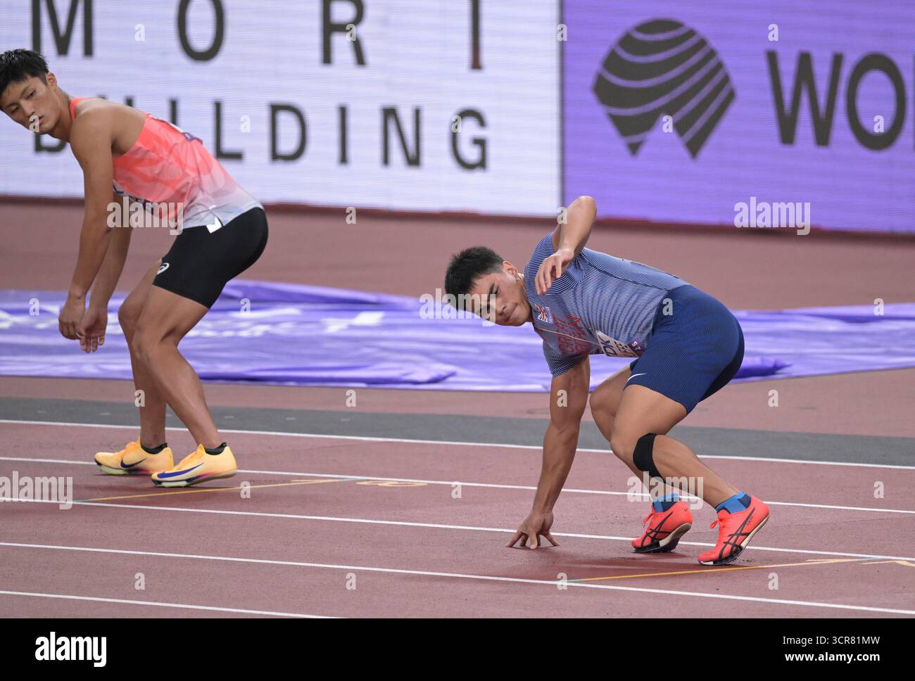 Louie Hinchliffe of Great Britain & NI competing in the 4X100m Relay ...