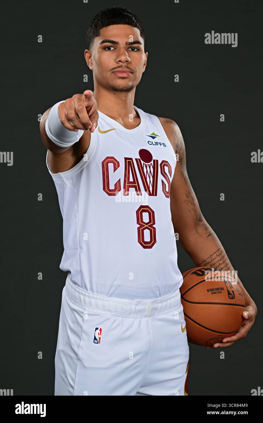 Cleveland Cavaliers guard Killian Hayes poses for a photo during the ...