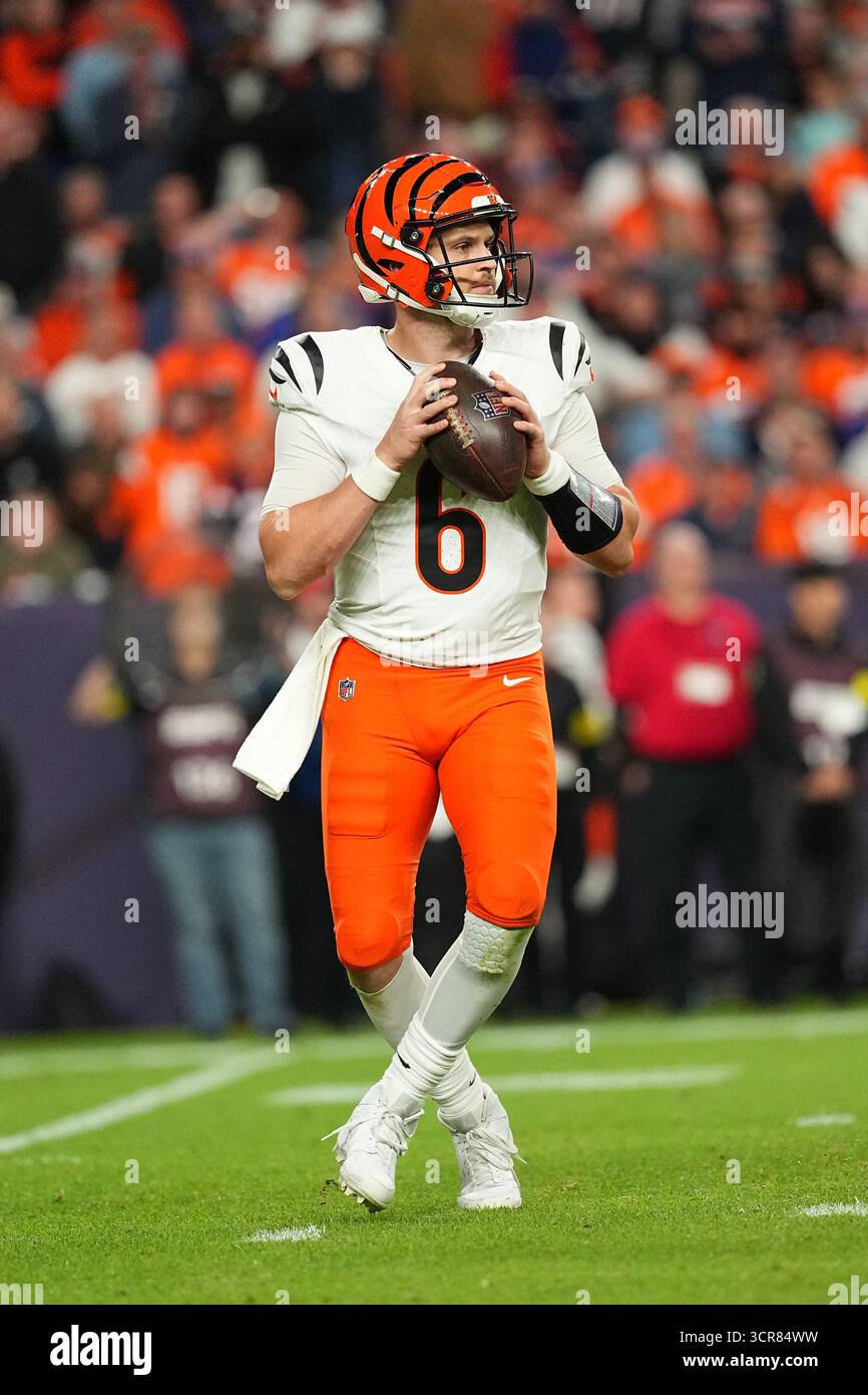 Cincinnati Bengals quarterback Jake Browning (6) steps back for a pass ...