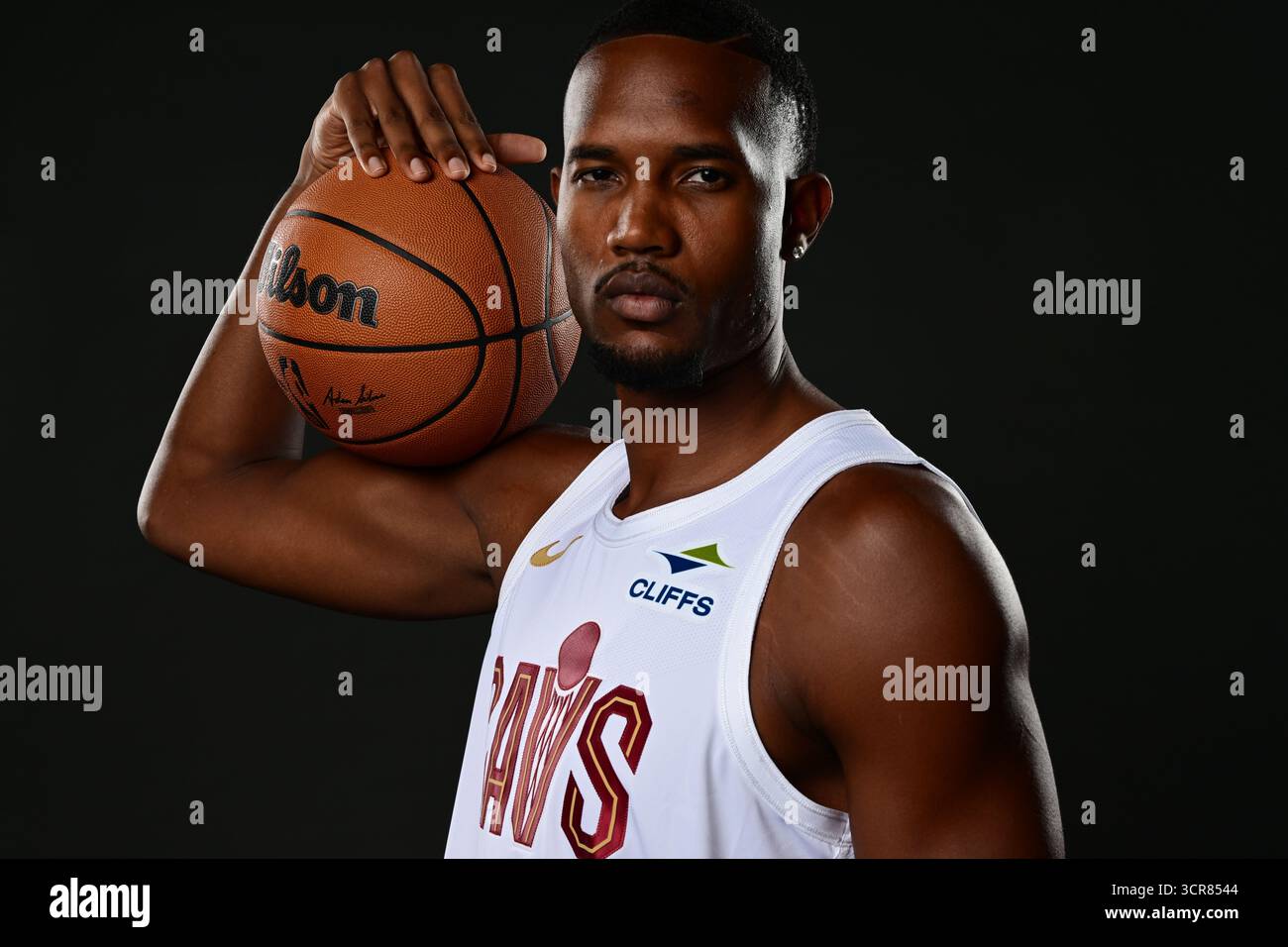 Cleveland Cavaliers forward Evan Mobley poses for a photo during the ...