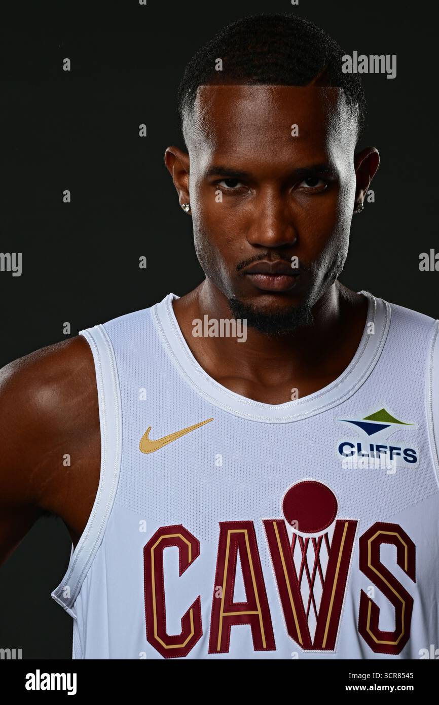 Cleveland Cavaliers forward Evan Mobley poses for a photo during the ...