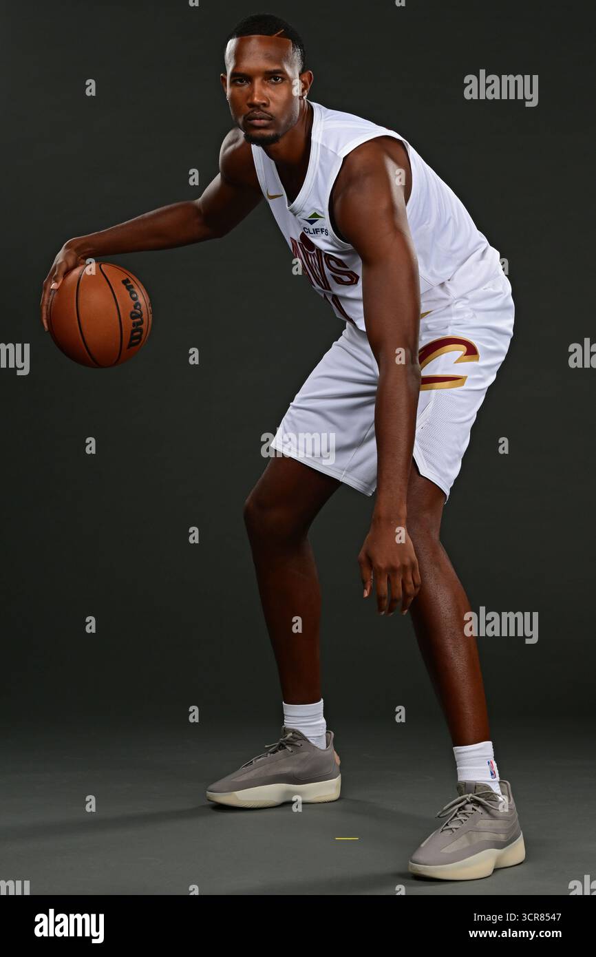 Cleveland Cavaliers forward Evan Mobley poses for a photo during the ...