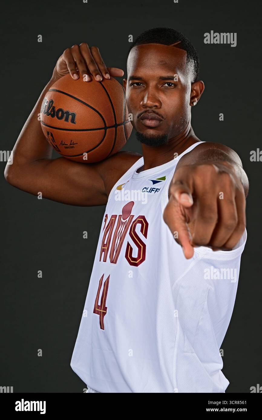 Cleveland Cavaliers forward Evan Mobley poses for a photo during the ...