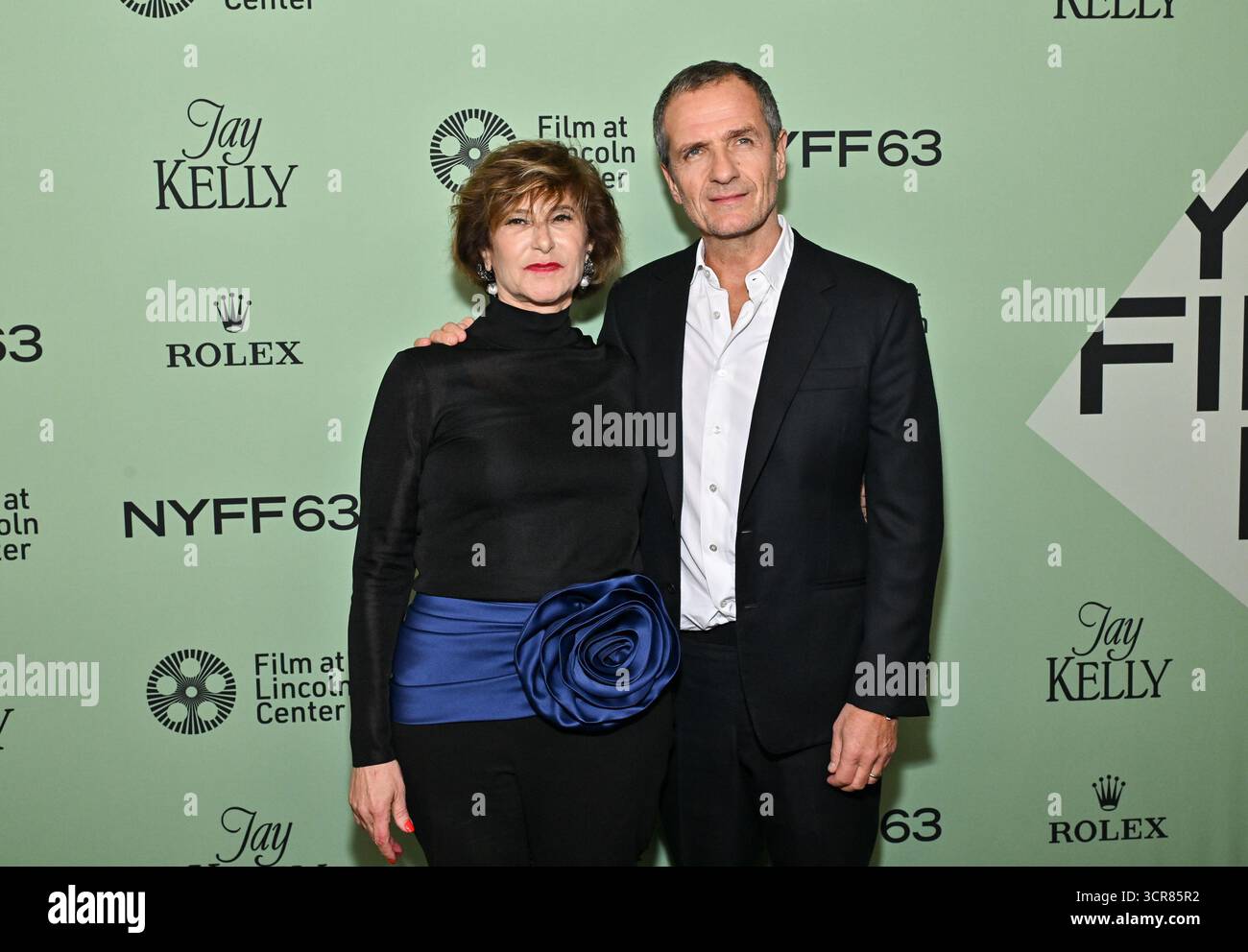 Amy Pascal, left, and David Heyman attend the premiere of "Jay Kelly ...