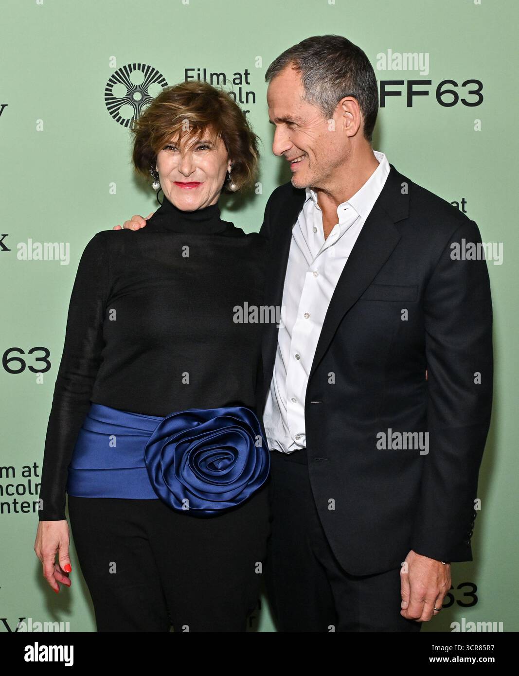 Amy Pascal, left, and David Heyman attend the premiere of "Jay Kelly ...