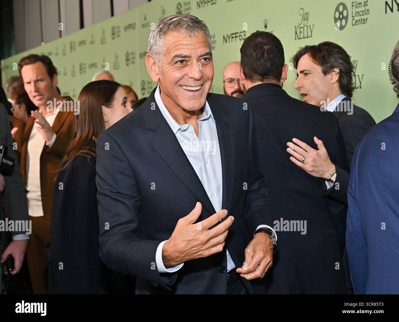 George Clooney attends the premiere of "Jay Kelly" at Alice Tully Hall ...