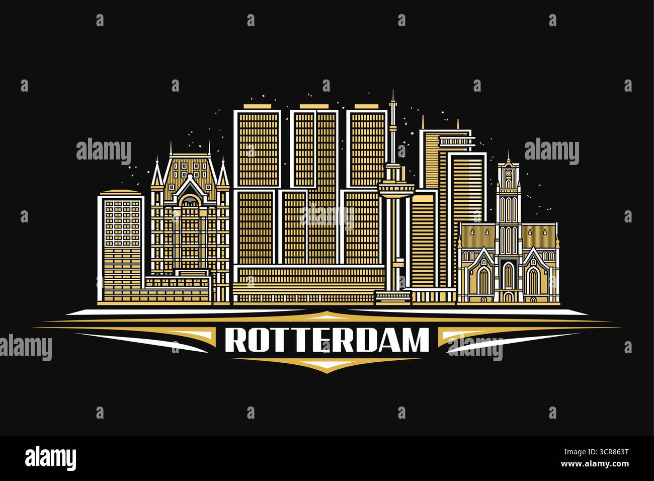 Rotterdam architecture tour Stock Vector Images - Alamy