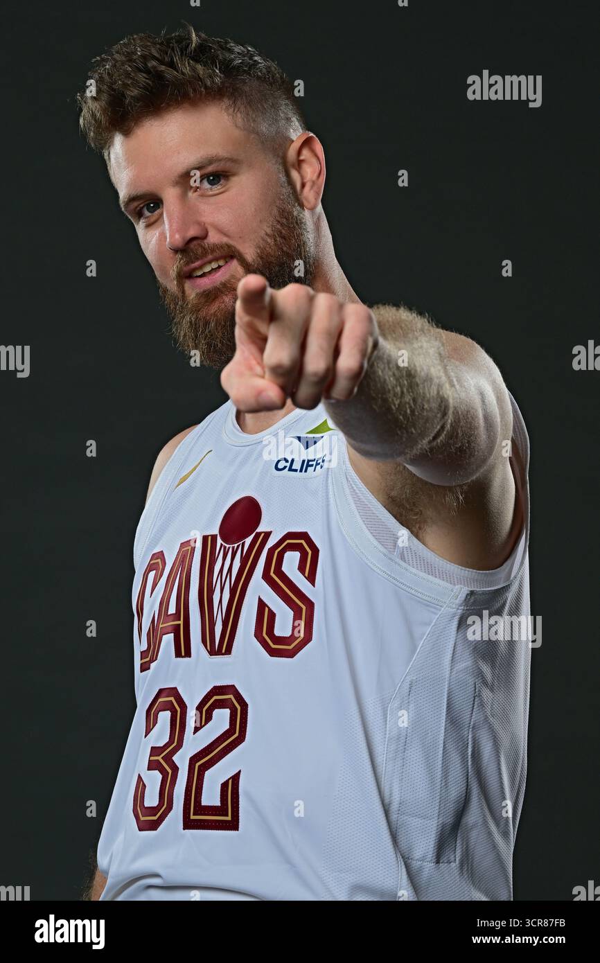 Cleveland Cavaliers forward Dean Wade poses for a photo during the NBA ...