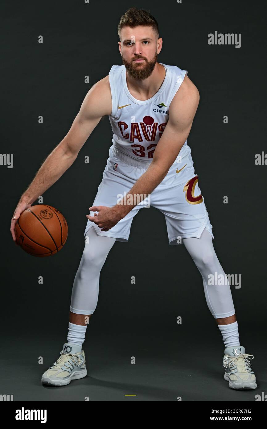 Cleveland Cavaliers forward Dean Wade poses for a photo during the NBA ...