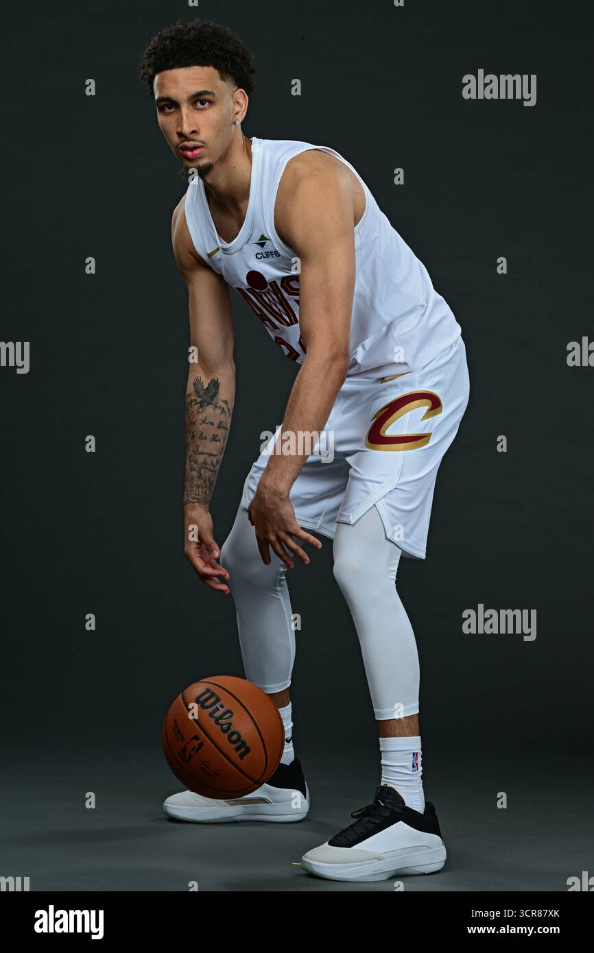 Cleveland Cavaliers guard Tyrese Proctor poses for a photo during the ...
