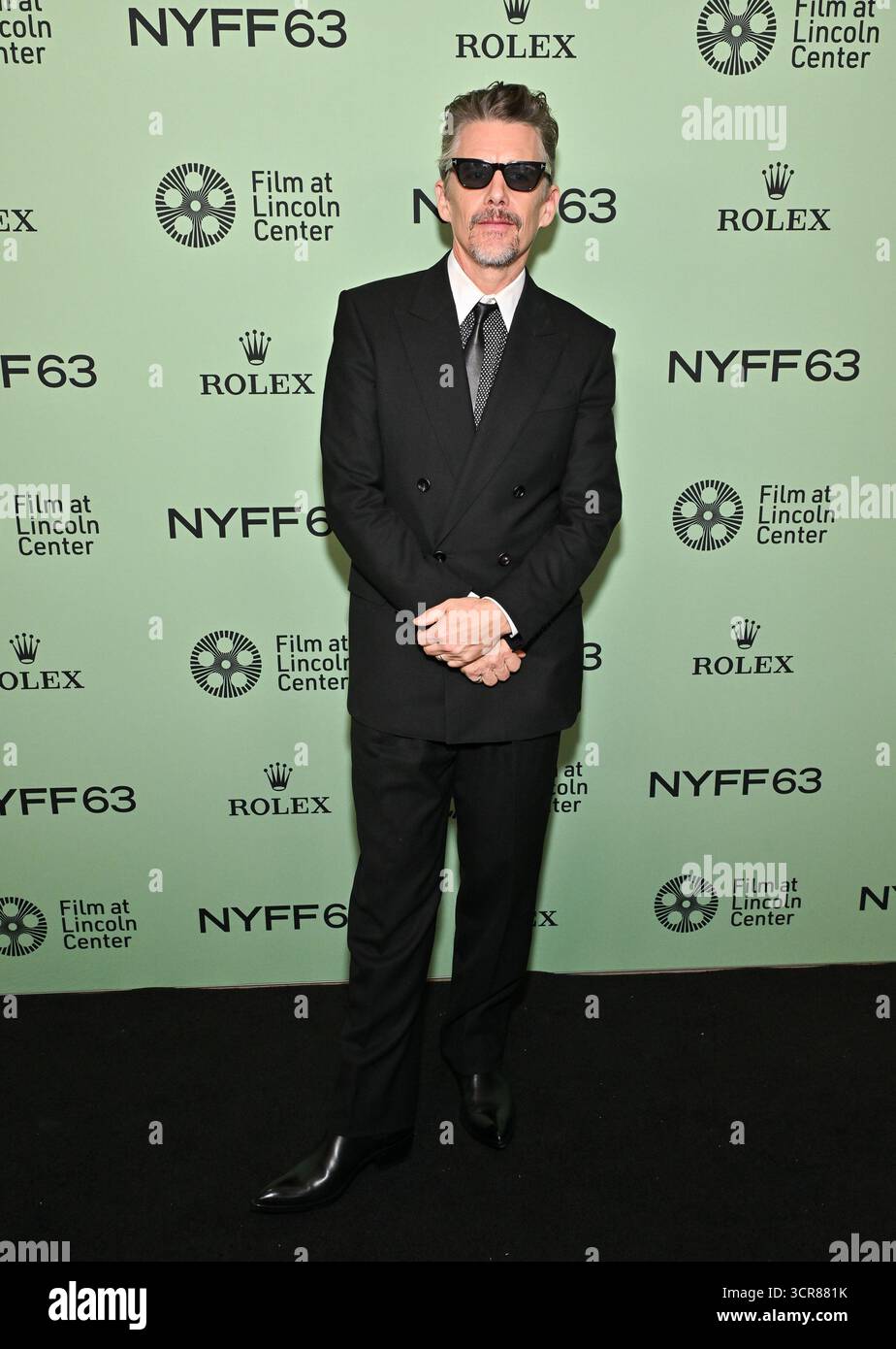 Ethan Hawke attends the premiere of "Blue Moon" at Alice Tully Hall ...