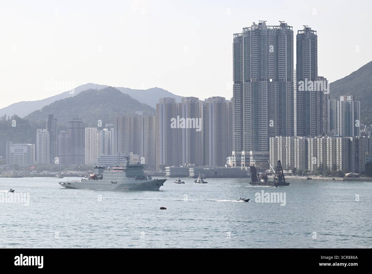 The Chinese PLA Navy Qi Jiguang Type 680 training ship sailing in ...