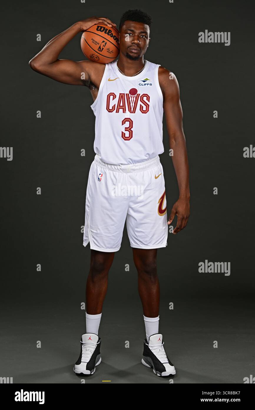 Cleveland Cavaliers center Thomas Bryant poses for a photo during the ...