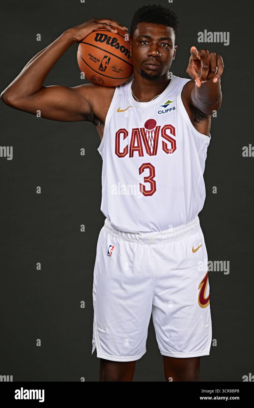 Cleveland Cavaliers center Thomas Bryant poses for a photo during the ...