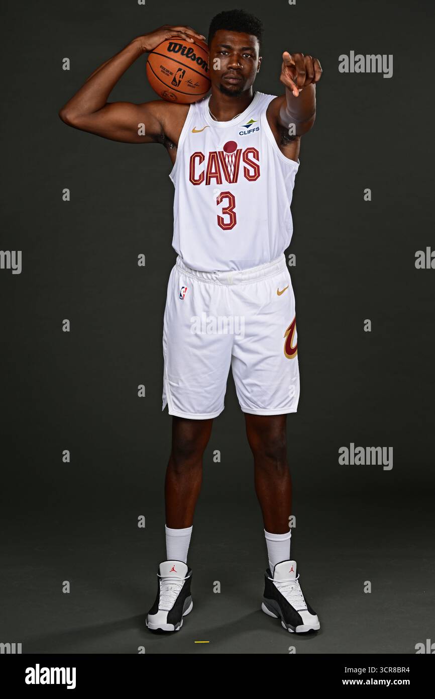Cleveland Cavaliers center Thomas Bryant poses for a photo during the ...
