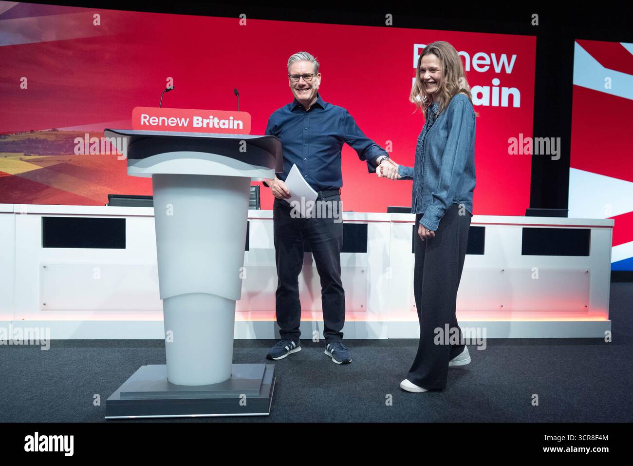 Prime Minister Sir Keir Starmer, with his wife Lady Victoria Starmer ...