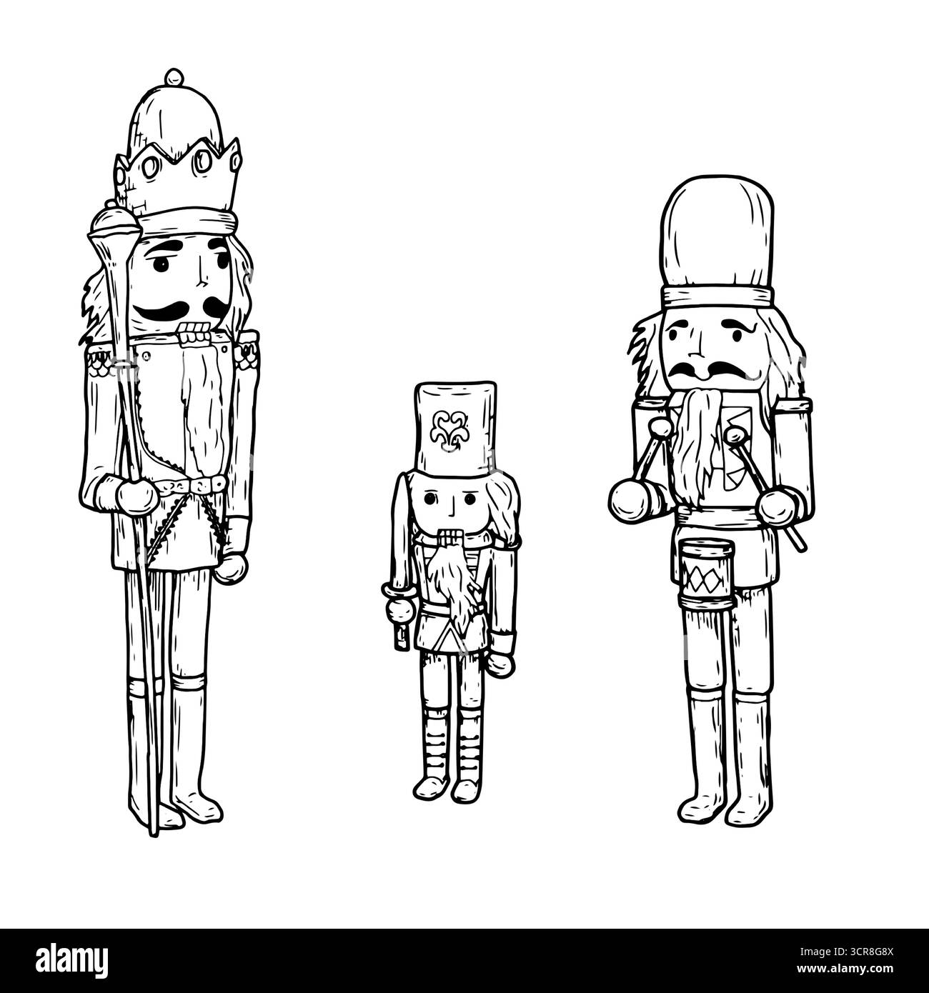 Festive card nutcracker figurine Stock Vector Images - Alamy