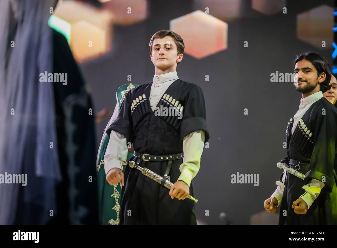 Aleppo, Syria – September 28, 2025: Young men dressed in traditional ...