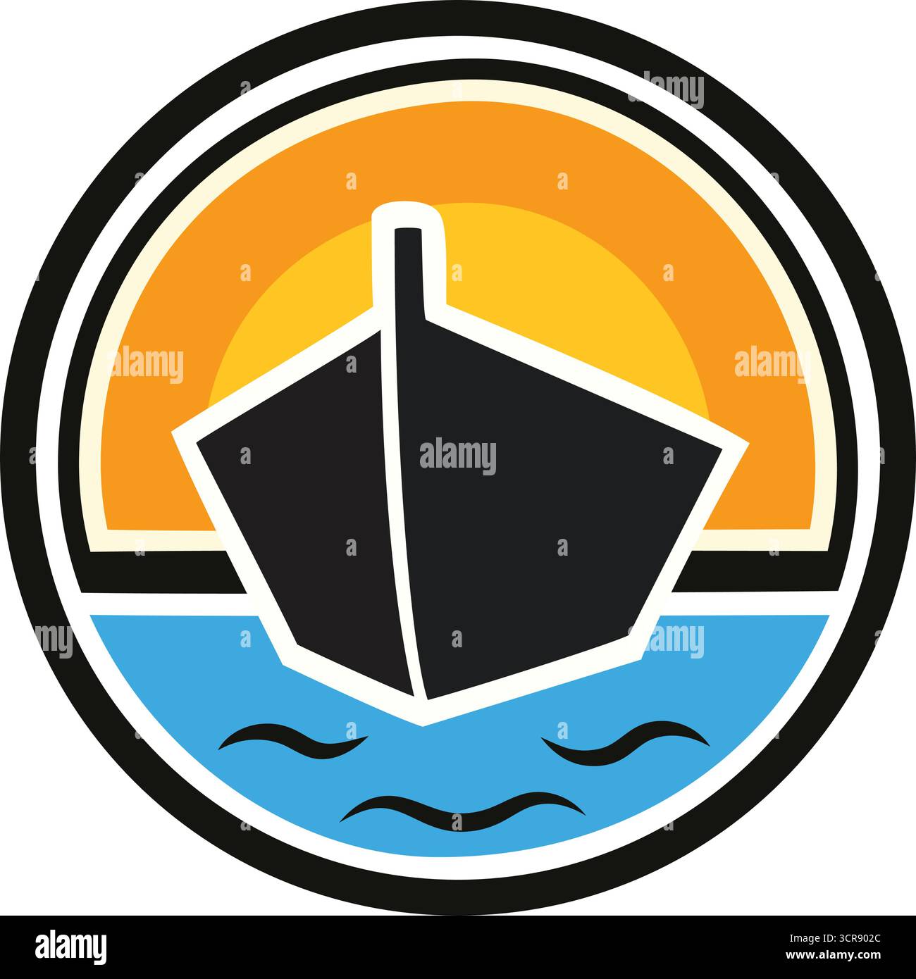 Ocean coast sunrise fishing Stock Vector Images - Alamy