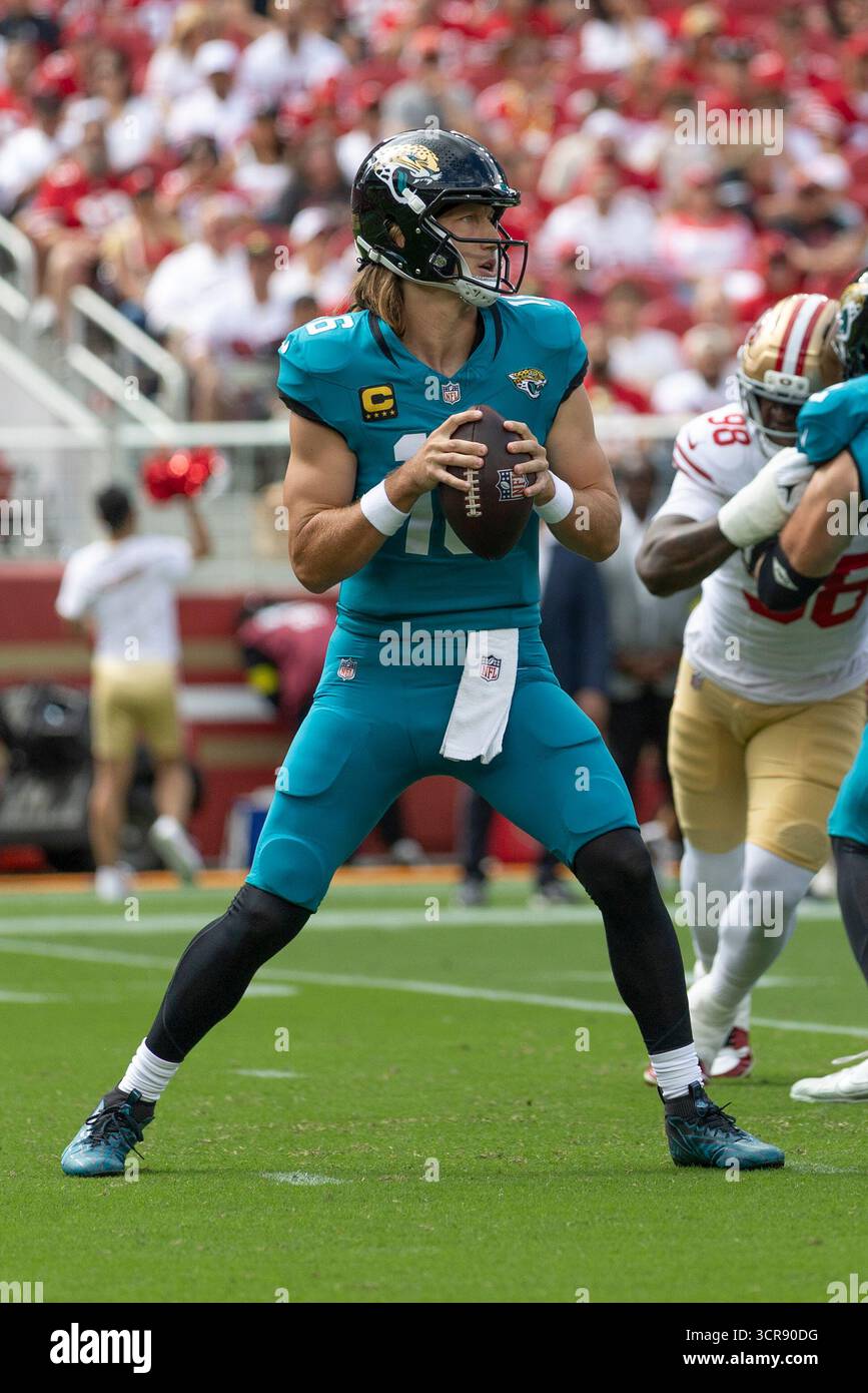 Sep 28, 2025; Santa Clara, California, USA; Jacksonville Jaguars ...