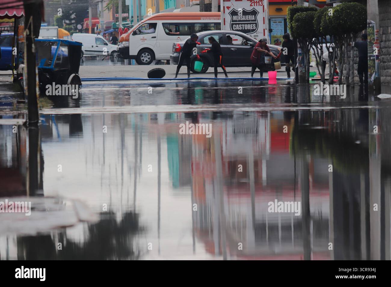 Flooding In Eastern Mexico City Due To Heavy Rains General view of a ...