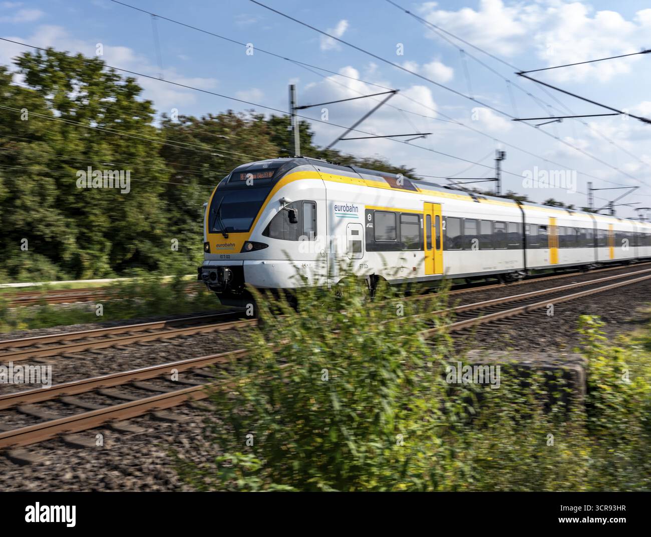 Train services on one of the busiest railway lines in Germany, regional ...