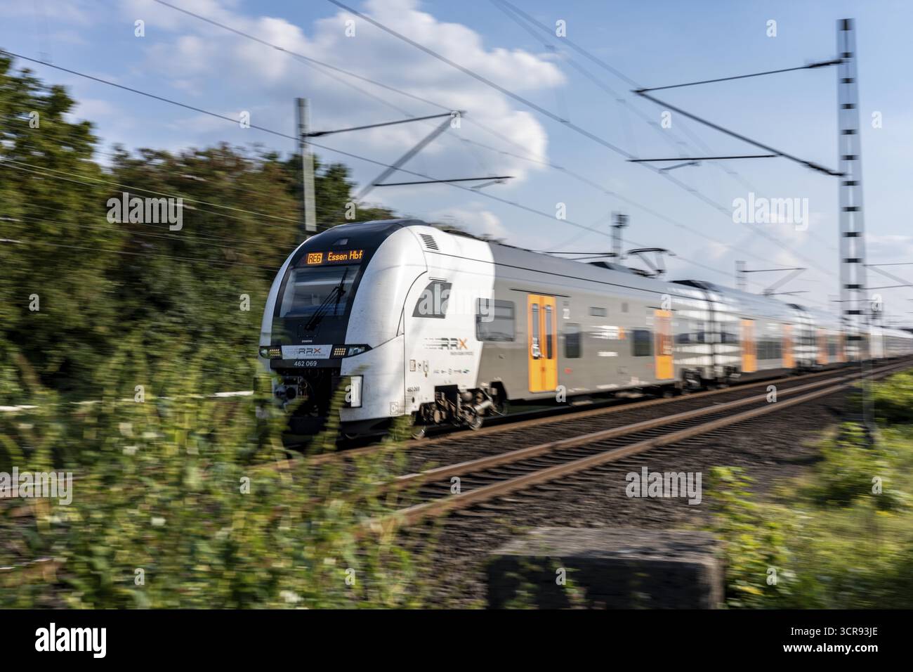 Train services on one of the busiest railway lines in Germany, regional ...