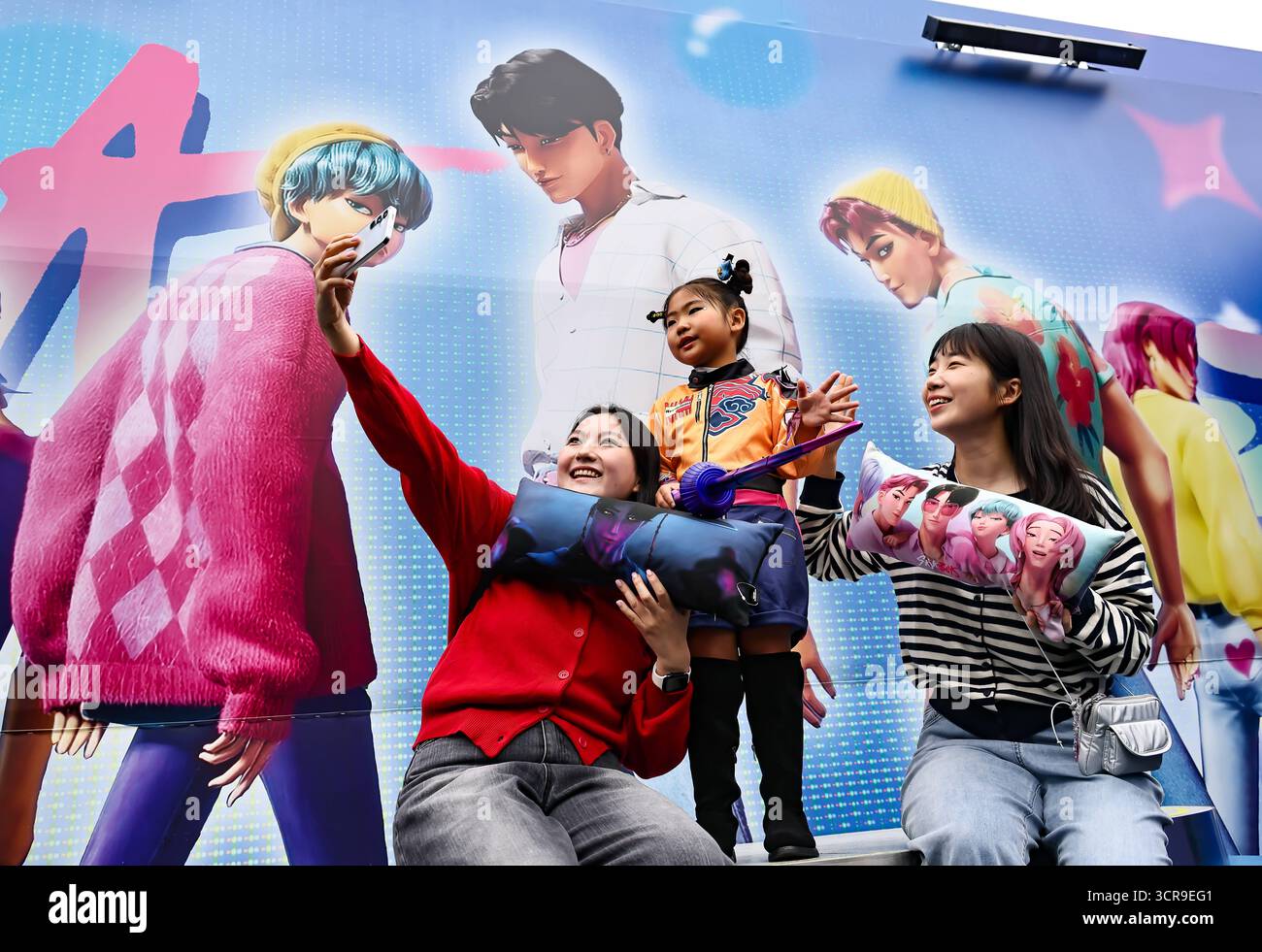 Everland s KPop Demon Hunters theme attraction opens in Yongin People visit a new attraction ...