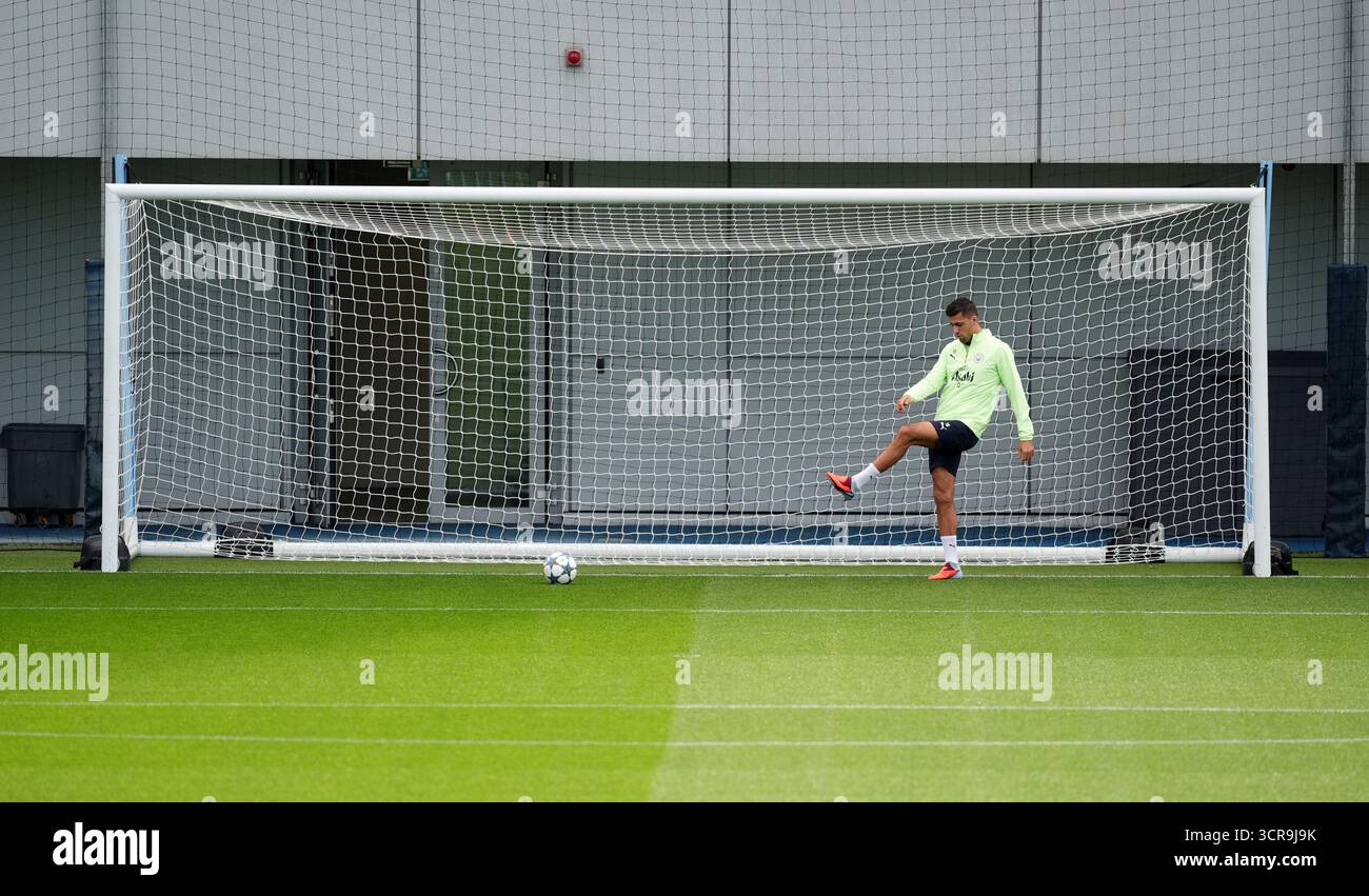 Manchester City's Rodri during a training session at the City Football ...