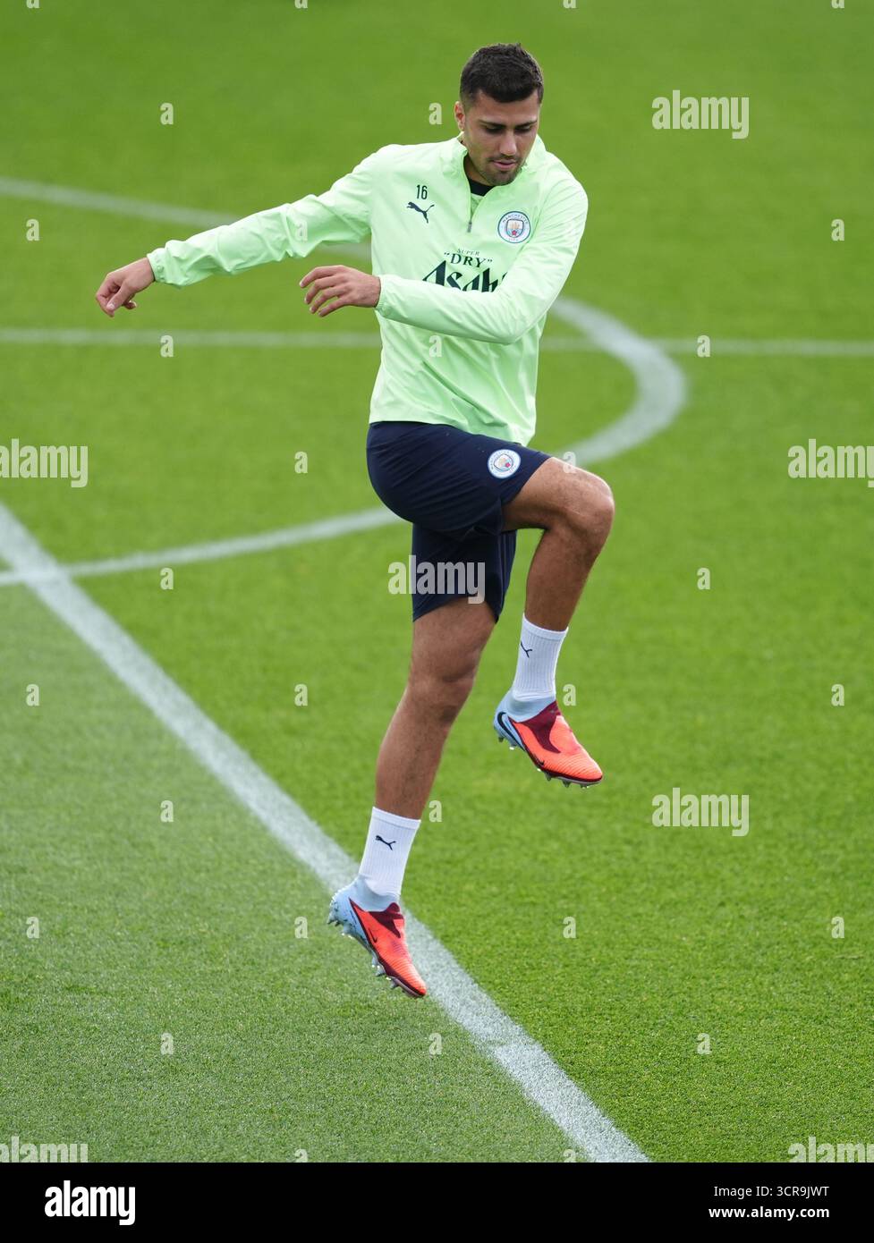 Manchester City's Rodri during a training session at the City Football ...