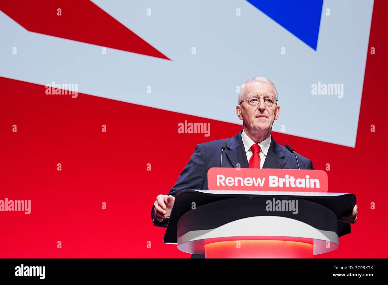 Northern Ireland Secretary Hilary Benn delivers a speech during the ...