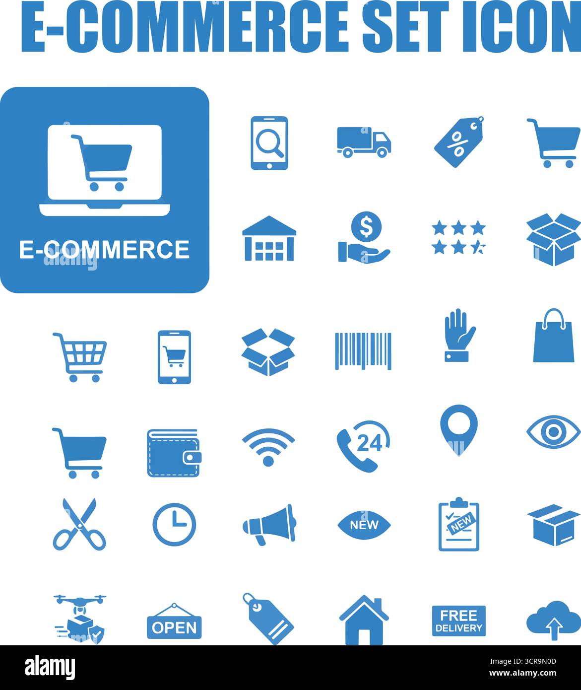 Ecommerce design icons hi-res stock photography and images - Alamy