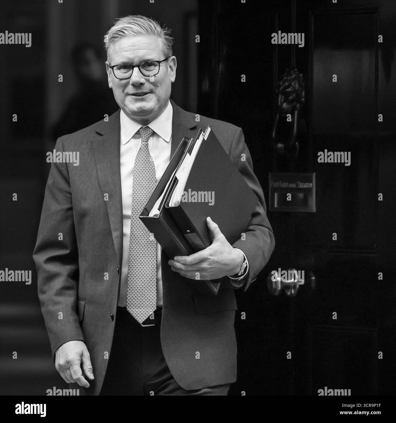 Sir keir starmer leader of the labour party Black and White Stock ...