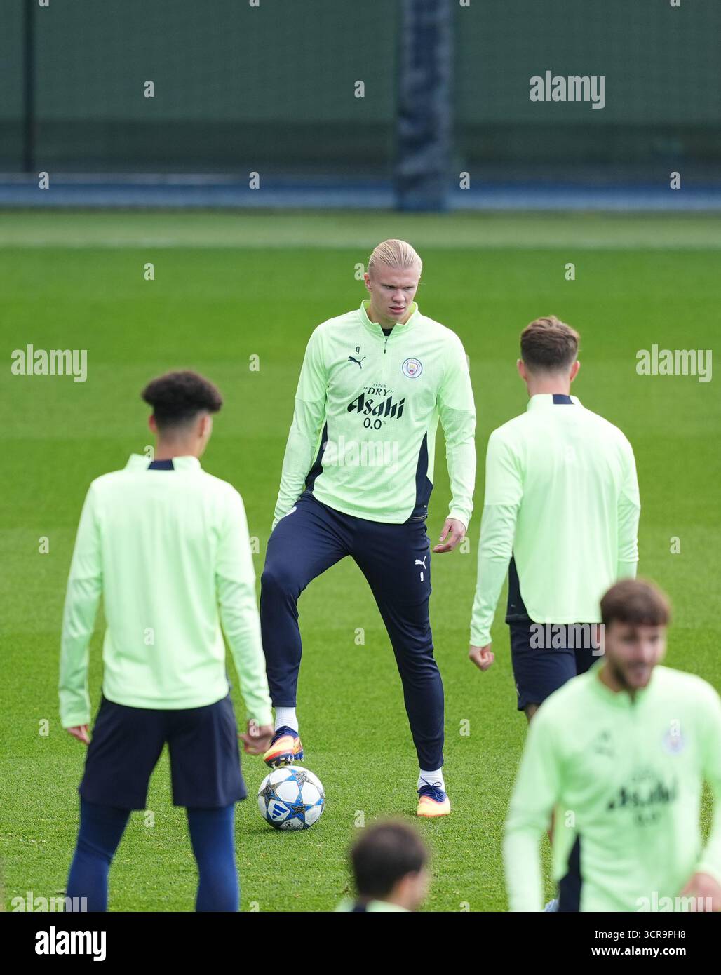 Manchester City's Erling Haaland during a training session at the City ...