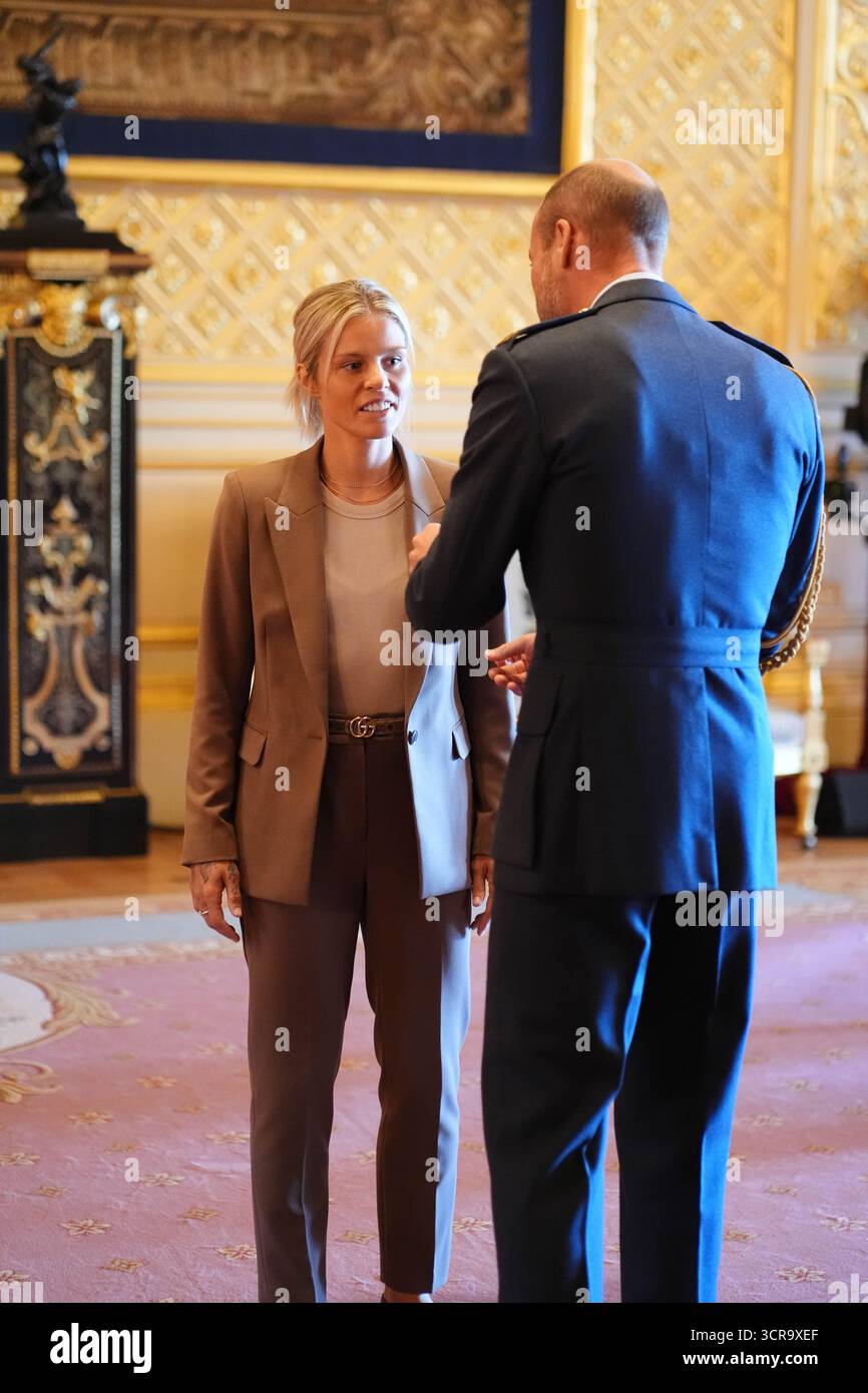 Rachel Daly is made a Member of the Order of the British Empire by the ...