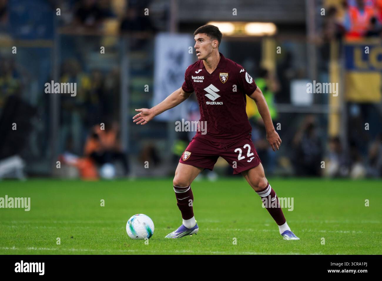 Parma, Italy. 29 Sept, 2025. Cesare Casadei of Torino FC in action ...