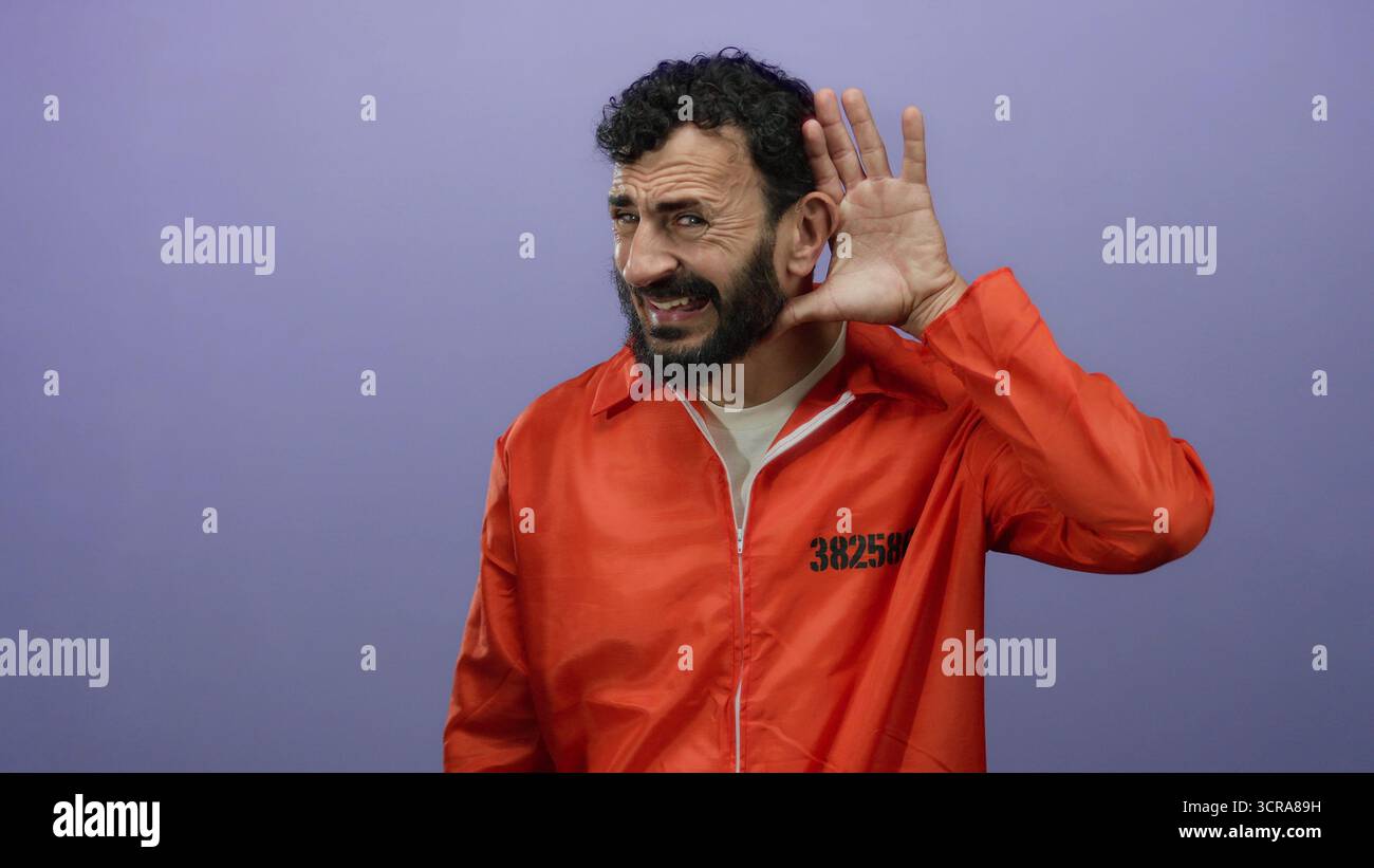 Hispanic man beard wearing prison hi-res stock photography and images ...