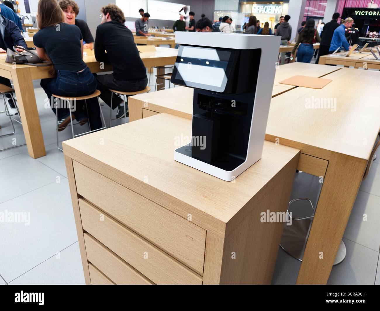 Manchester, UK - September 29, 2025: Modern Apple Store environment ...