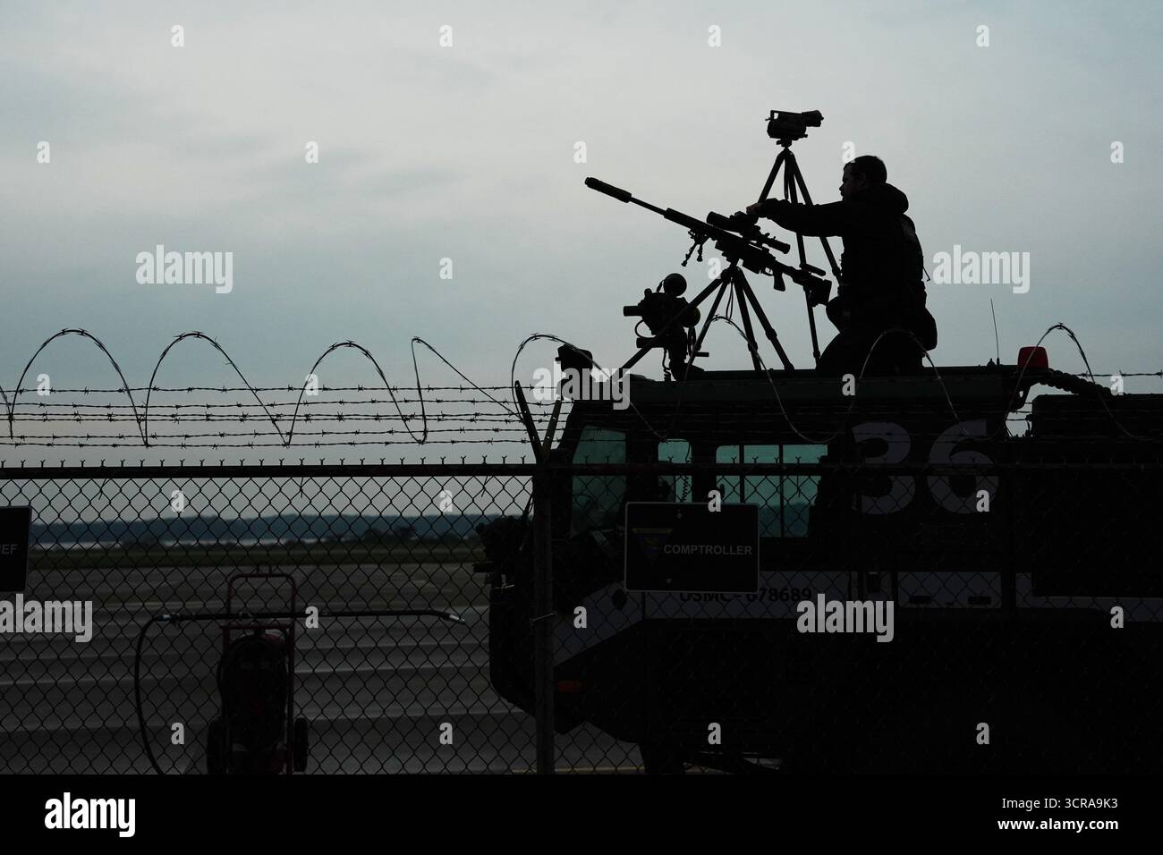 U.S. Secret Service Counter Assault Team, sets up for President Donald ...