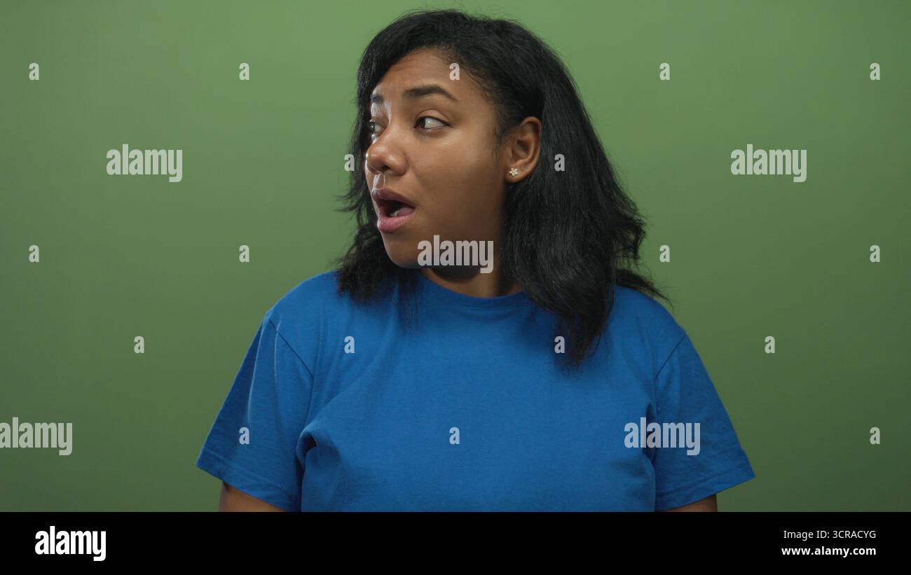 African american woman turns head hi-res stock photography and images ...