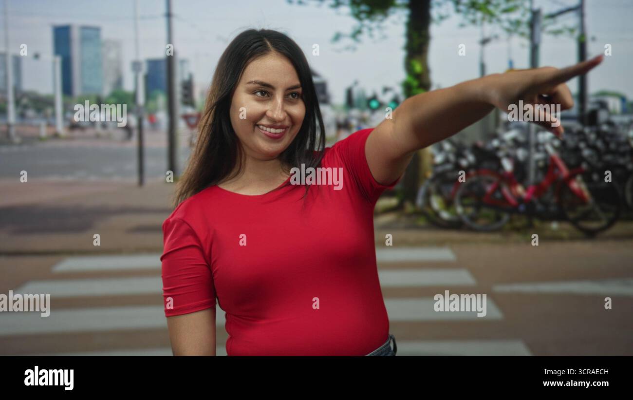 Woman points finger across hi-res stock photography and images - Alamy