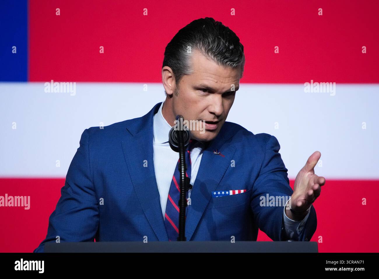 Secretary of Defense Pete Hegseth speaks to senior military leaders at ...