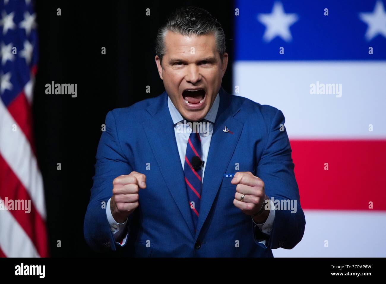 Secretary of Defense Pete Hegseth speaks to senior military leaders at ...